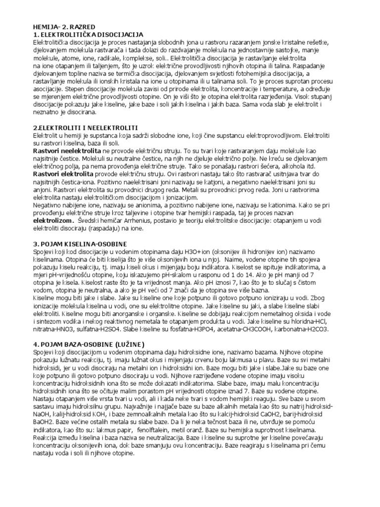 Hemija 2 | PDF