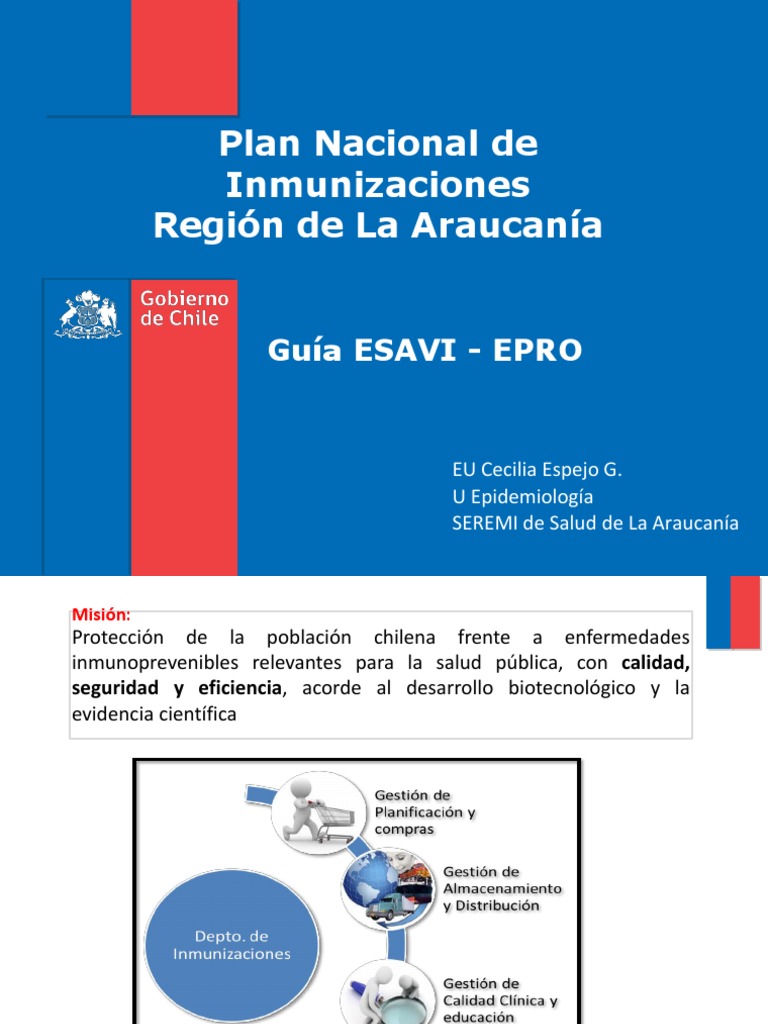 Ppt. Guía ESAVI - EPRO 4 | PDF | Chile | Vacunas