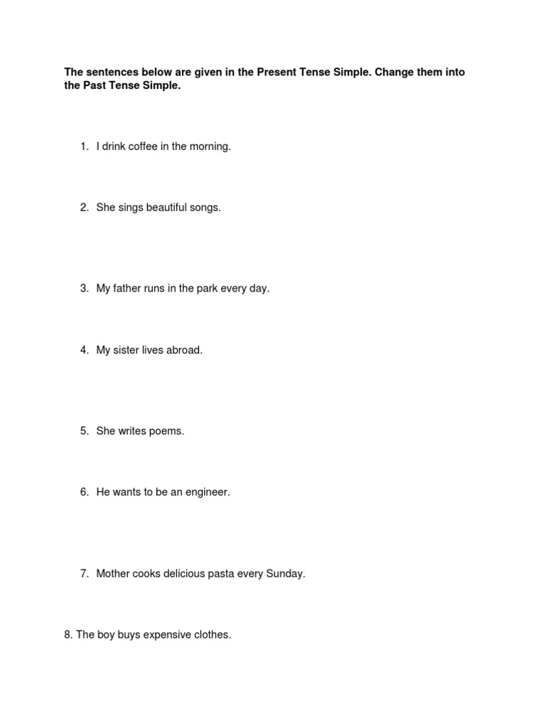 Present Simple-Past Simple | PDF