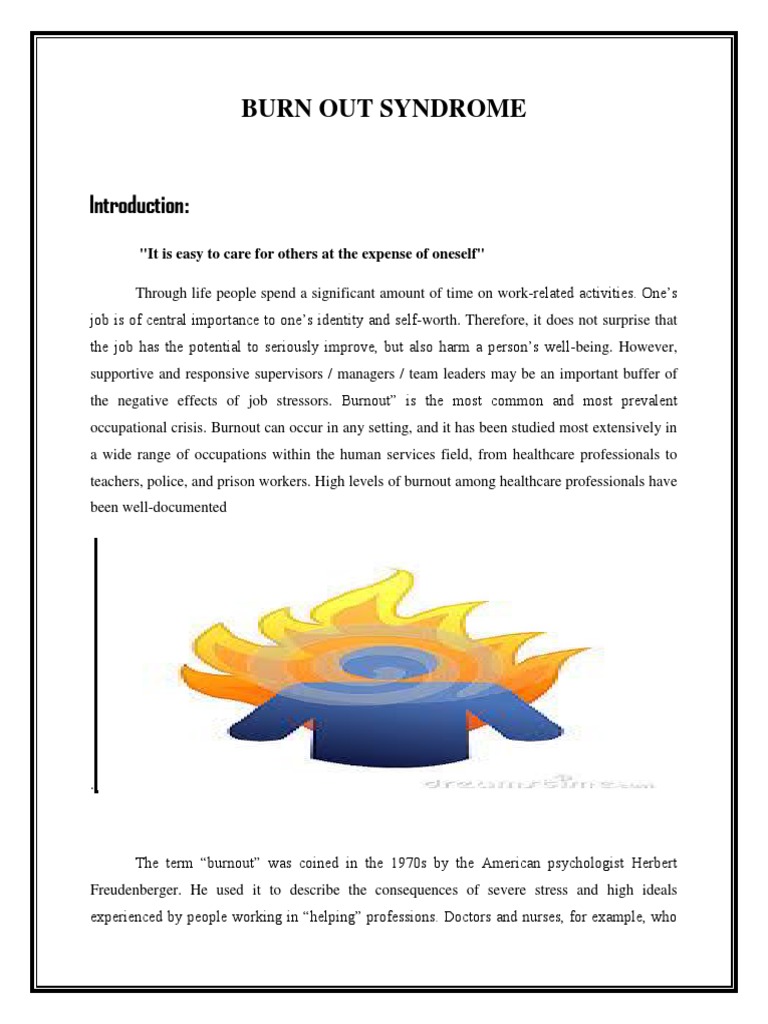 Seminar On Burn Out Syndrome | PDF | Occupational Burnout | Nursing