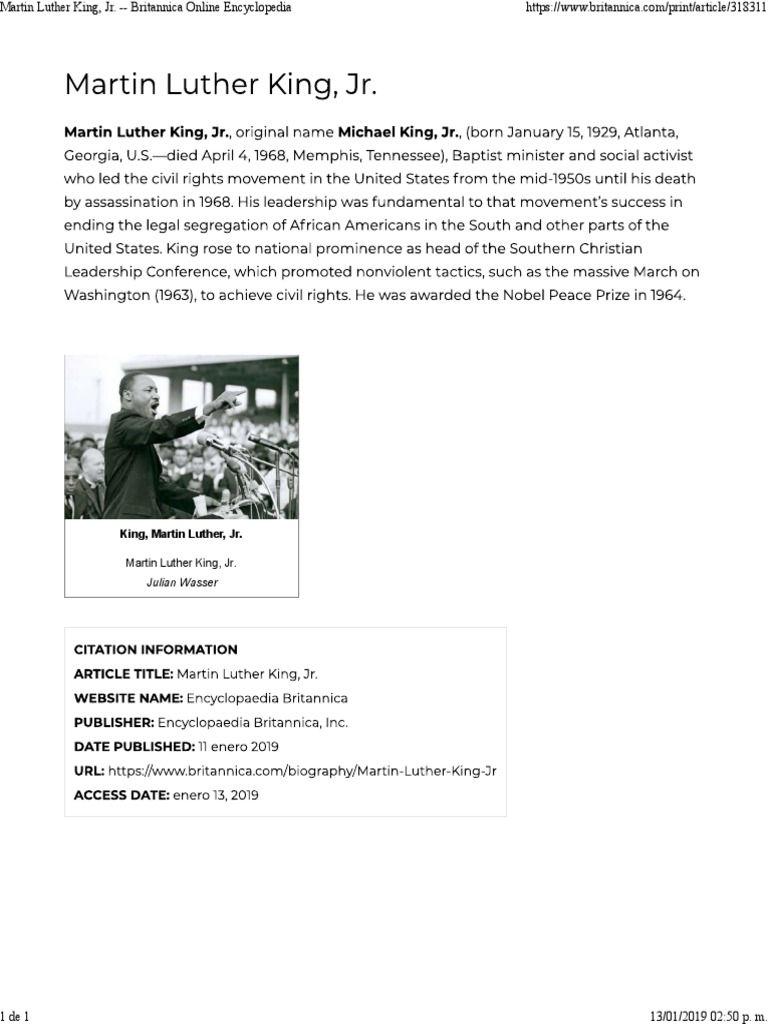 Martin Luther King, JR | PDF