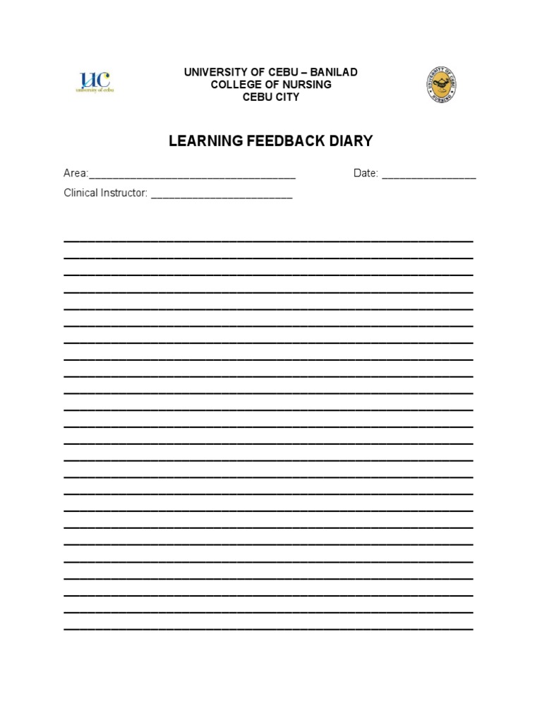 Learning Feedback Diary | PDF
