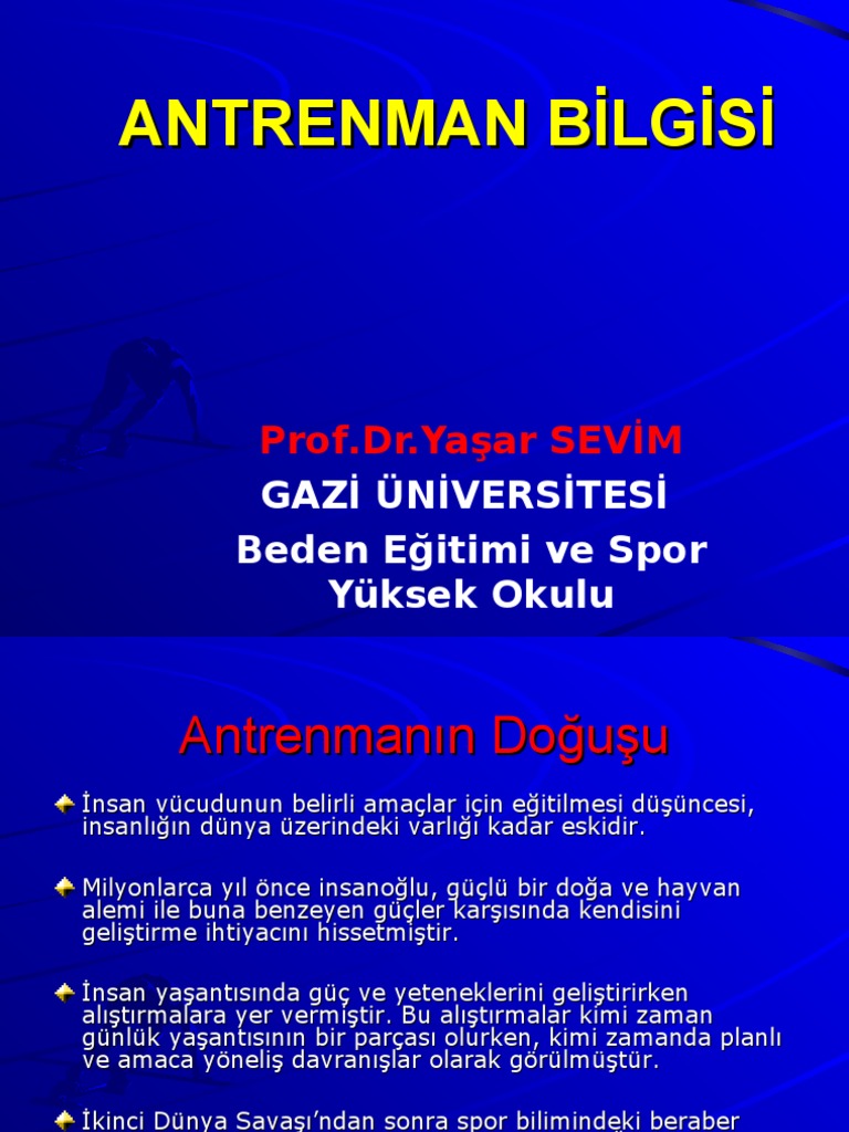 Antrenman Bilgisi | PDF