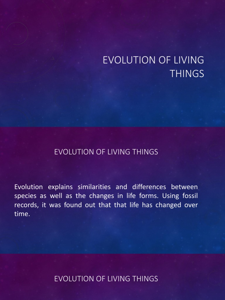 Evolution of Living Things | PDF | Fossil | Evolution