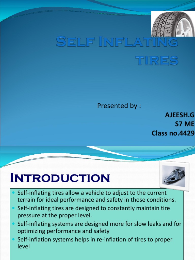 Self Inflating Tyres | PDF | Tire | Friction