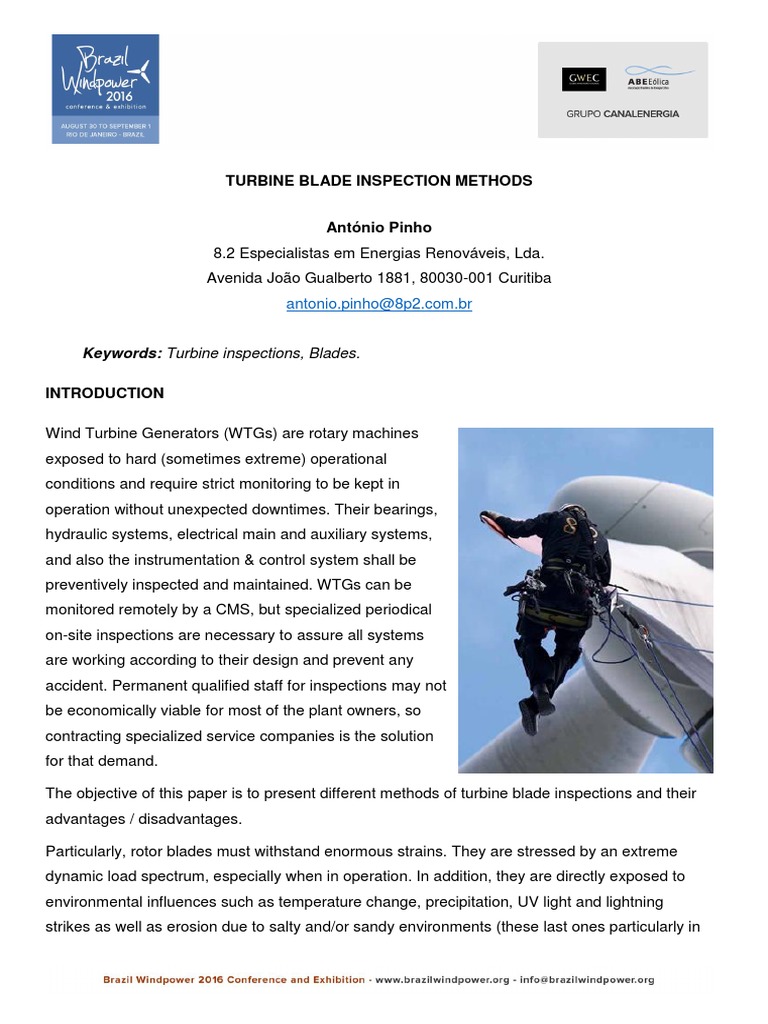 Blade Inspection Methods | PDF | Wind Turbine | Thermography