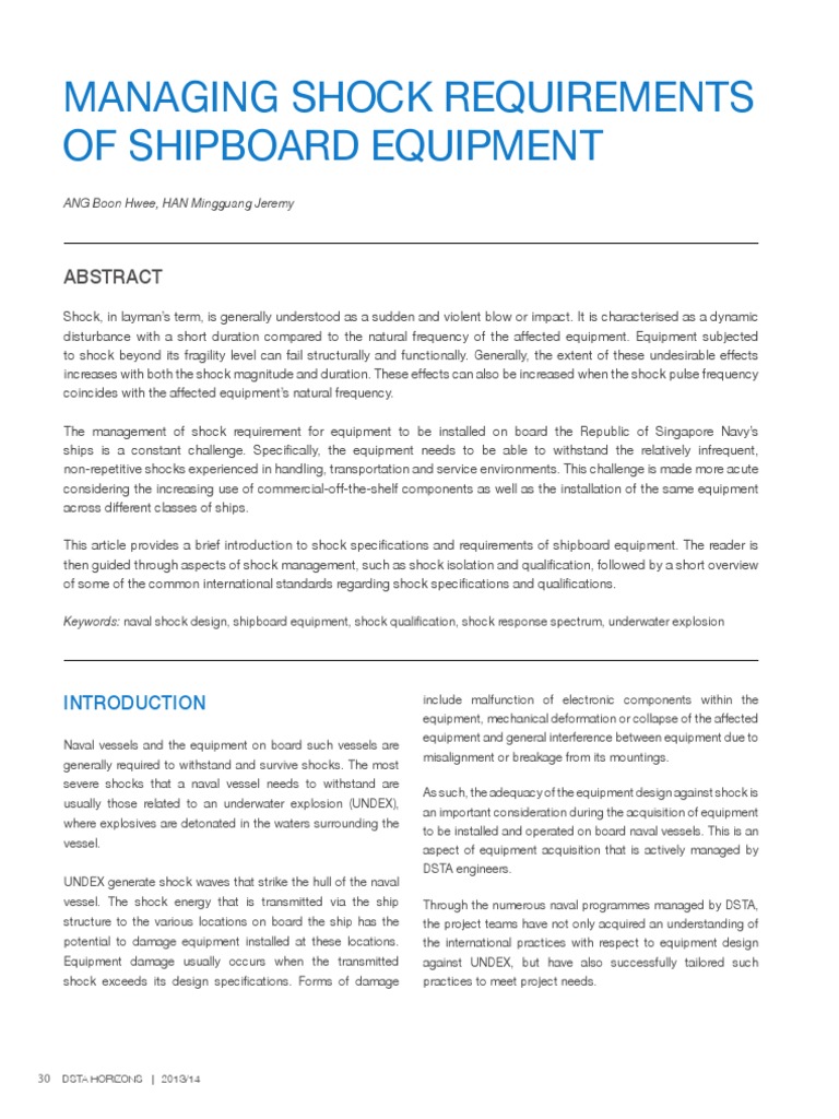 Managing Shock Requirements of Shipboard Equipment PDF | PDF | Ships ...
