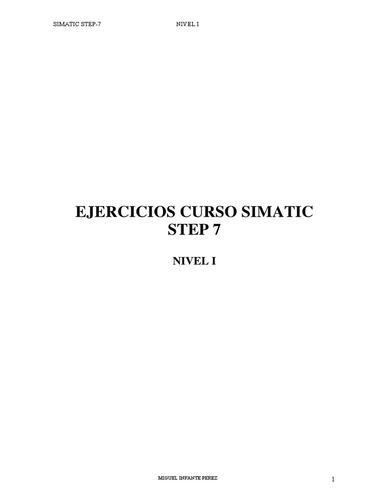 Ejercicios Curso Simatic Step 7 Nivel I Pdf Semáforo Bienes