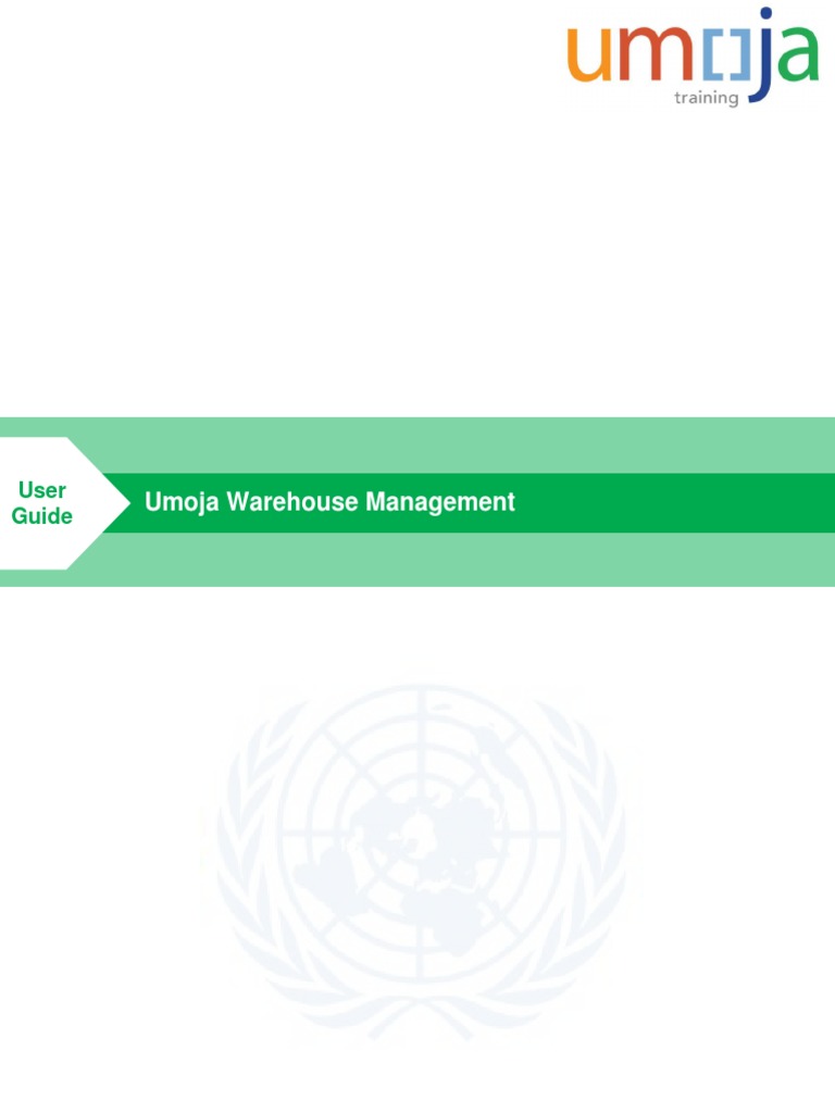 Umoja Warehouse Management: User Guide | PDF | Warehouse | Icon (Computing)