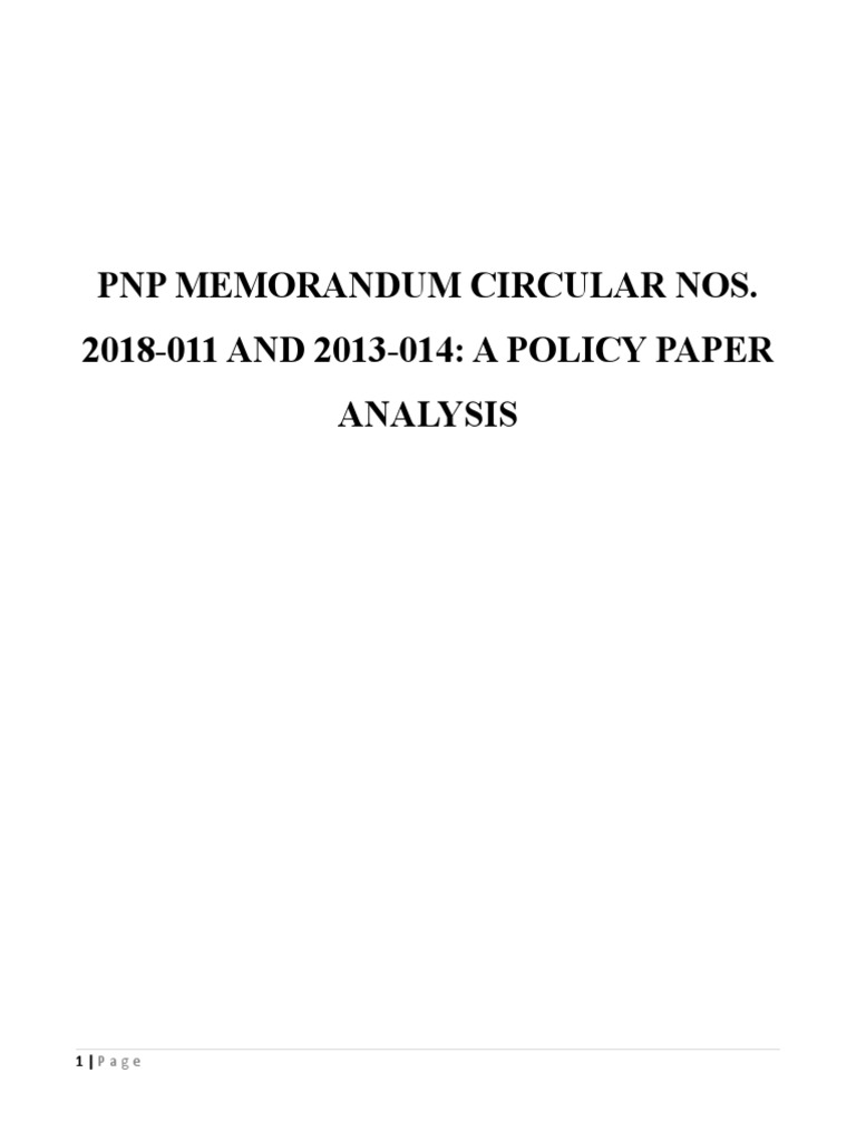 Pnp Memorandum Circular Nos | Academic Degree | Master's Degree | Free ...