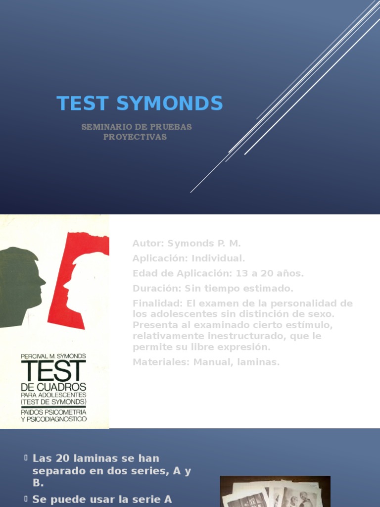 Test Symonds | PDF | Adolescencia | Ciencia cognitiva