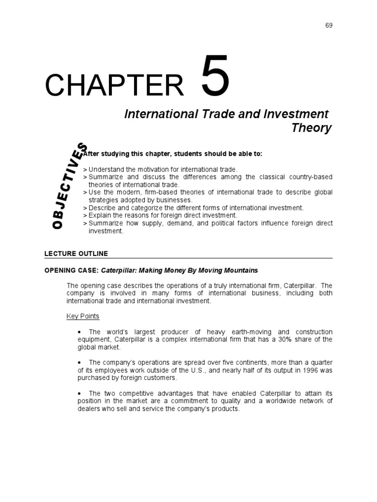 Chap 05 | PDF | Foreign Direct Investment | Comparative Advantage