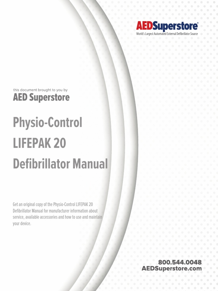 Physio Control Lifepak 20 Defibrillator Manual | PDF | Electromagnetic Interference | Cardiac Arrest