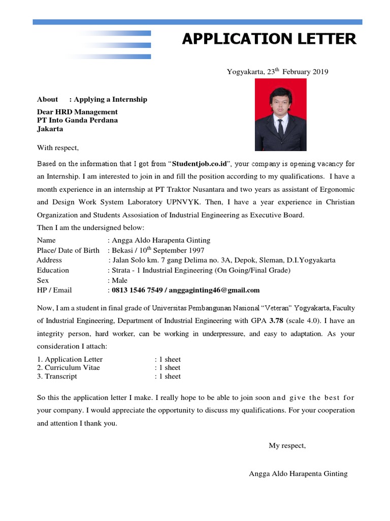 Application Letter To IGP Astra | PDF