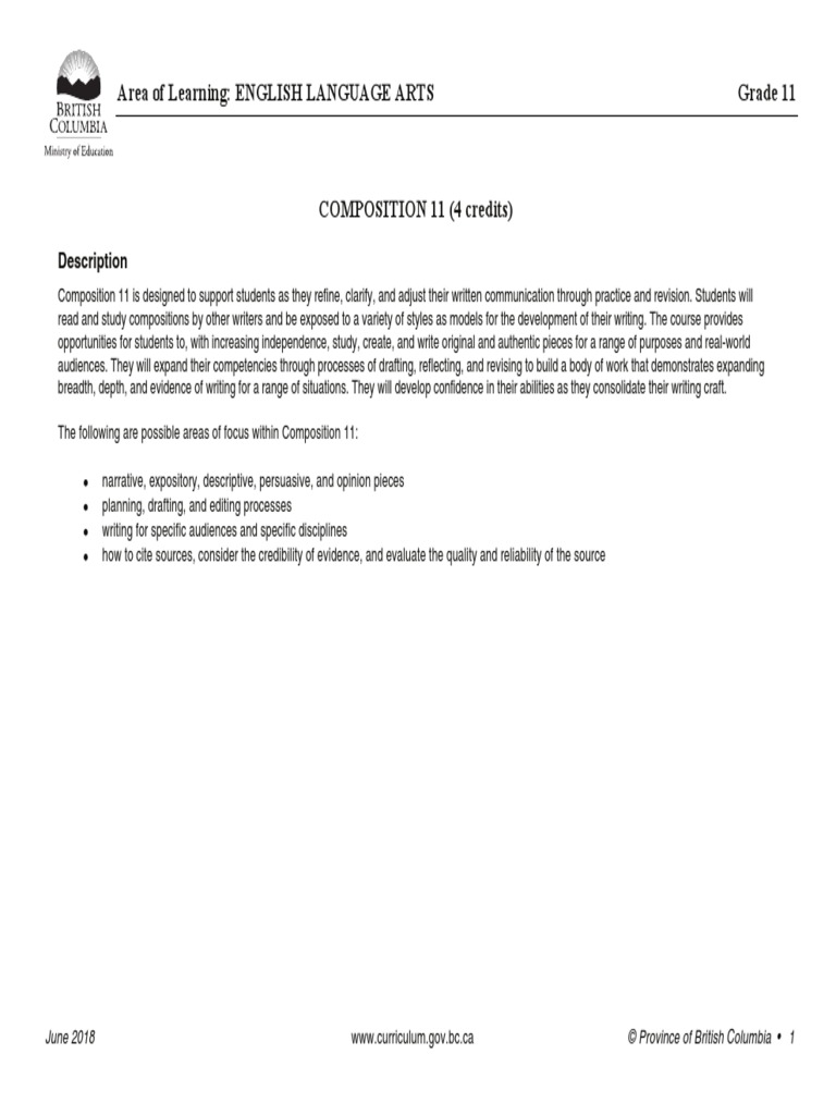 En English-Language-Arts 11 Composition Elab | PDF | Narrative | Genre