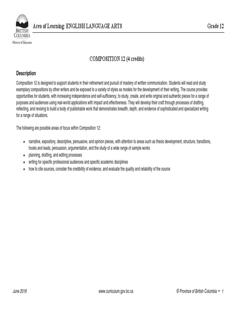 En English-Language-Arts 12 Composition Elab | PDF | Narrative | Typography