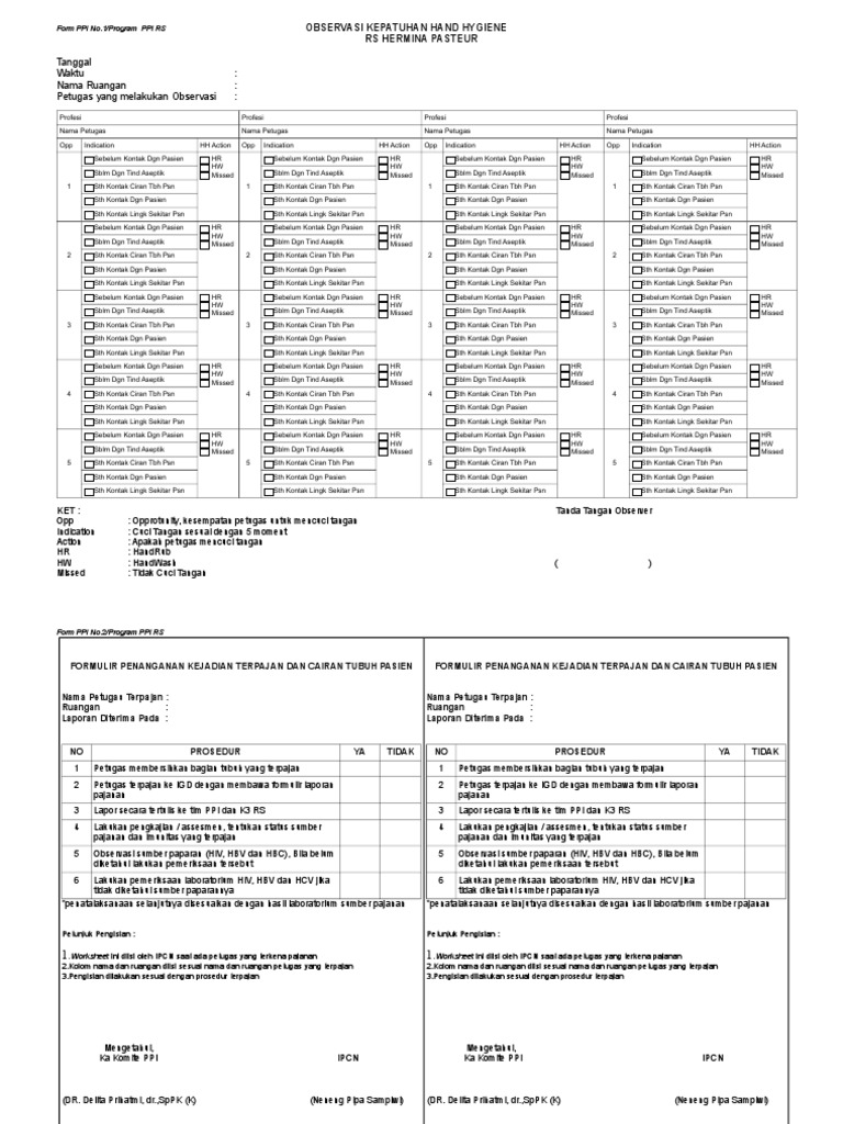Formulir Monitoring Unit Pokja PPI 2018.odt | PDF