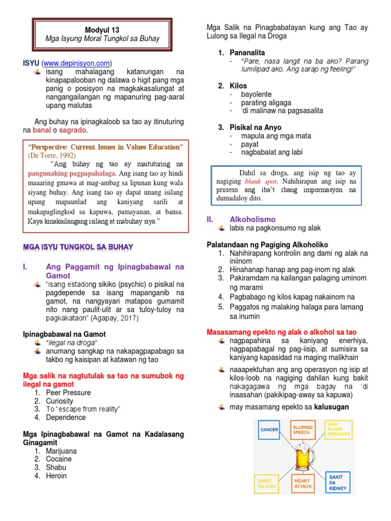 Esp 10 Modyul 13 Summary Pdf