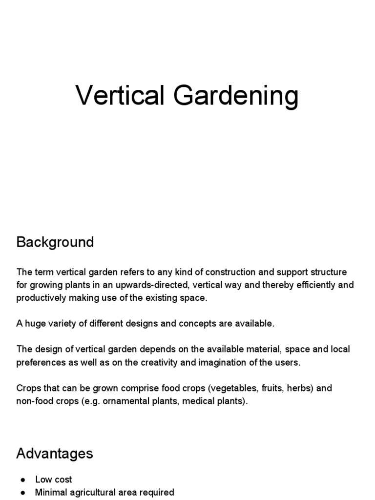 Vertical Gardening | PDF | Plants | Gardens