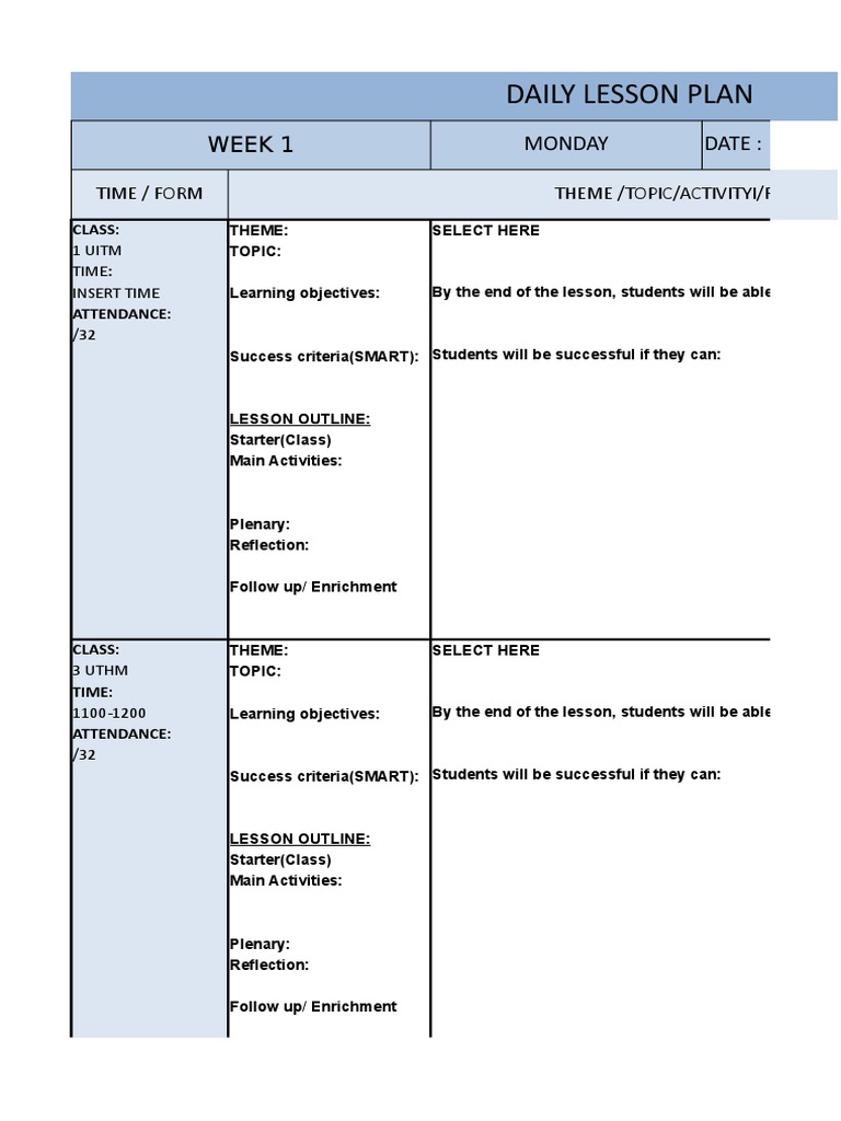 2018 Template New | PDF | Lesson Plan | Psychological Theories