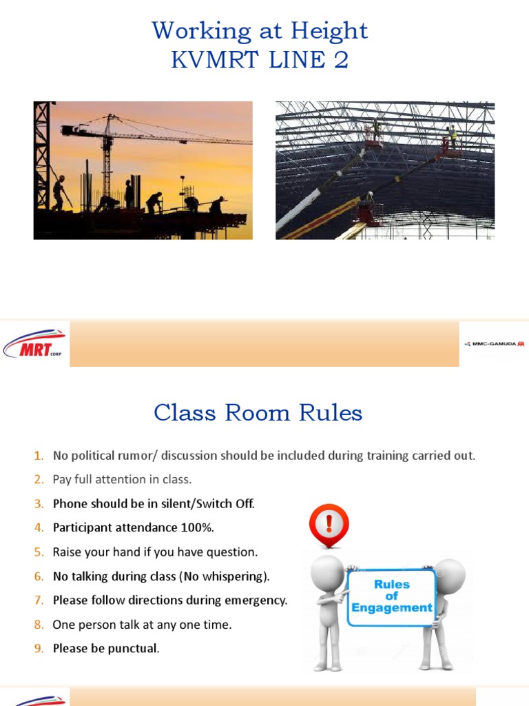WAH 01 Working at Height Slide Presentation SSP. | PDF | Scaffolding ...