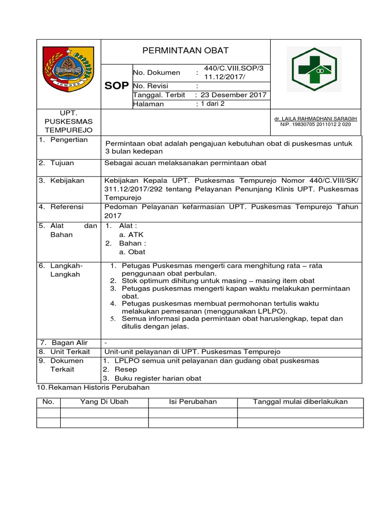 Prosedur Permintaan Obat Puskesmas | PDF | Pengembangan Diri ...
