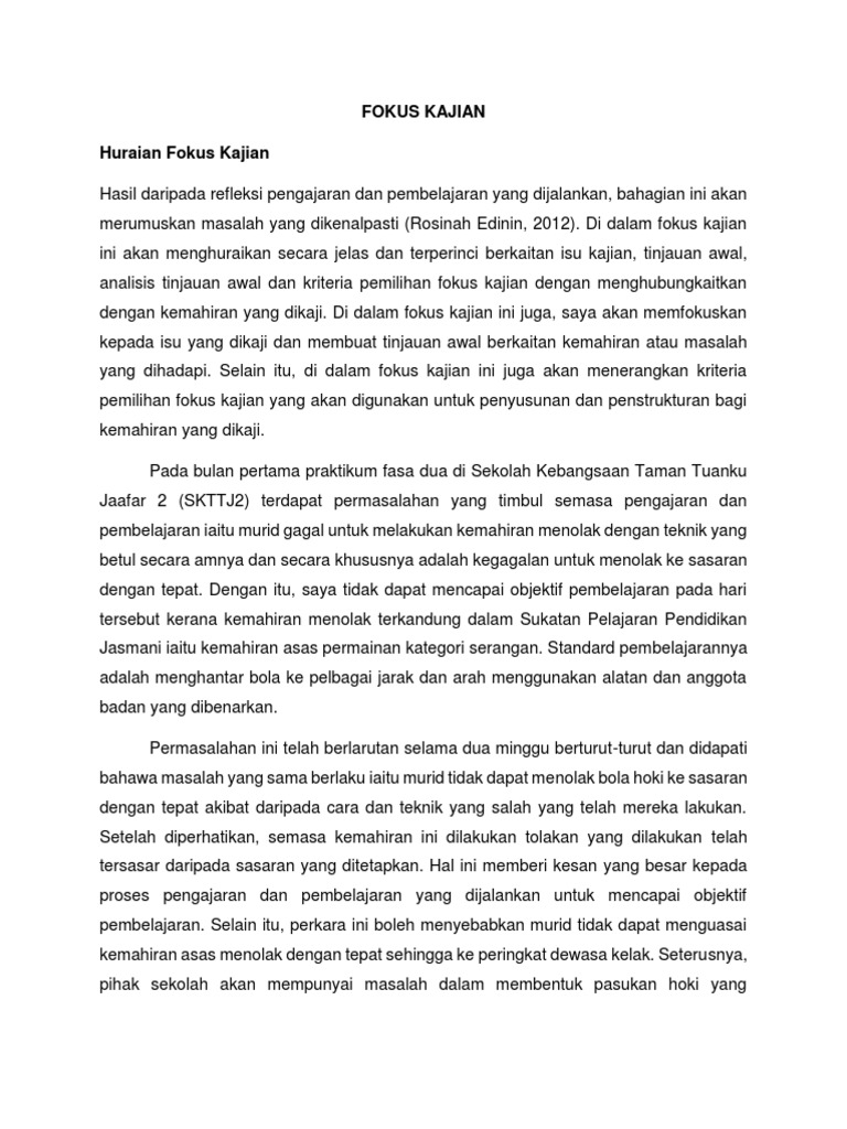 Meningkatkan Kemahiran Menolak Hoki | PDF