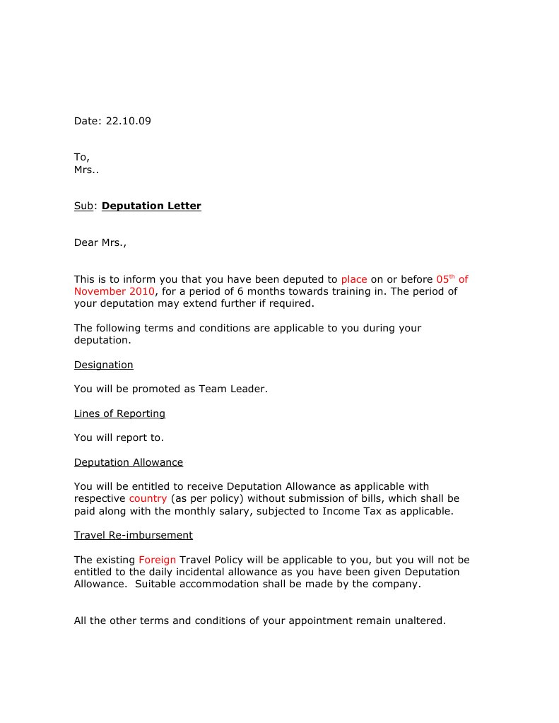 Deputation Letter Temp | PDF | Government Finances | Taxes