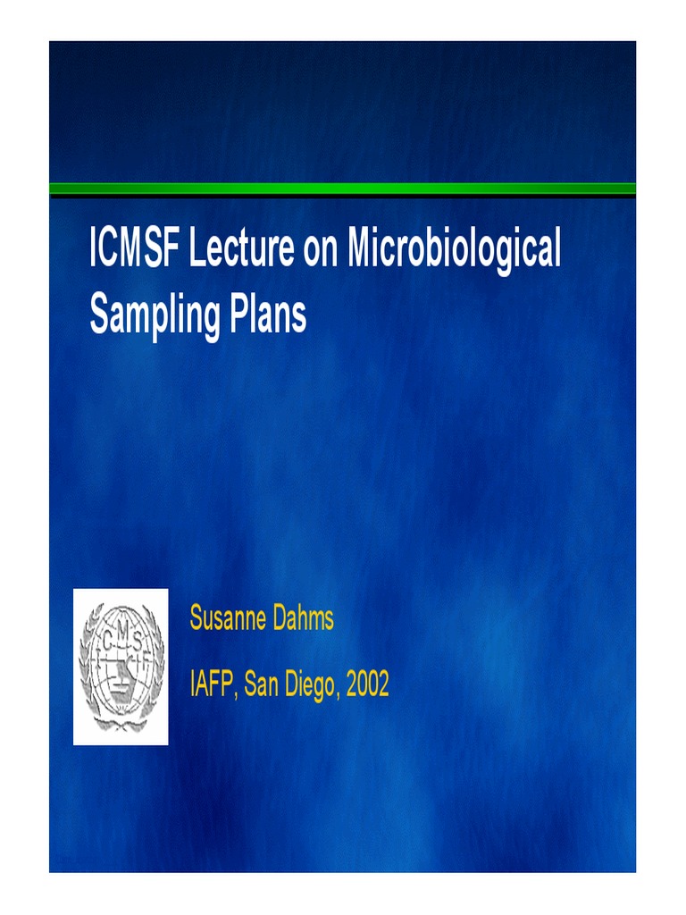 Microbiological Sampling Plans Overview | PDF | Standard Deviation ...