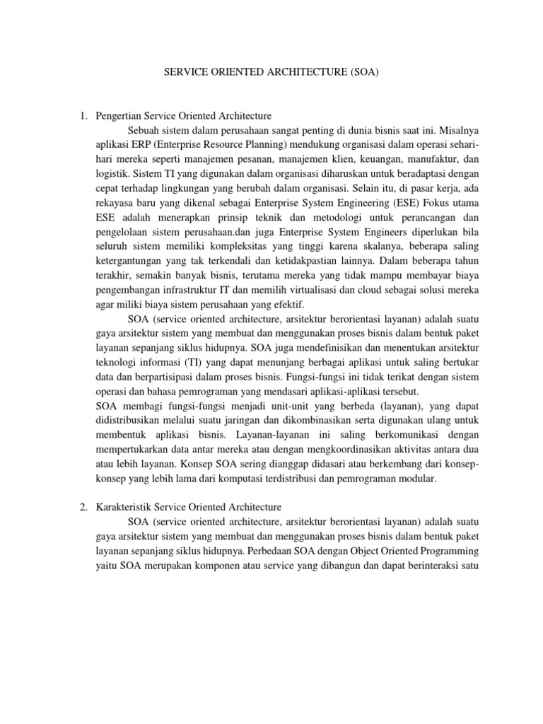 Service Oriented Architecture | PDF