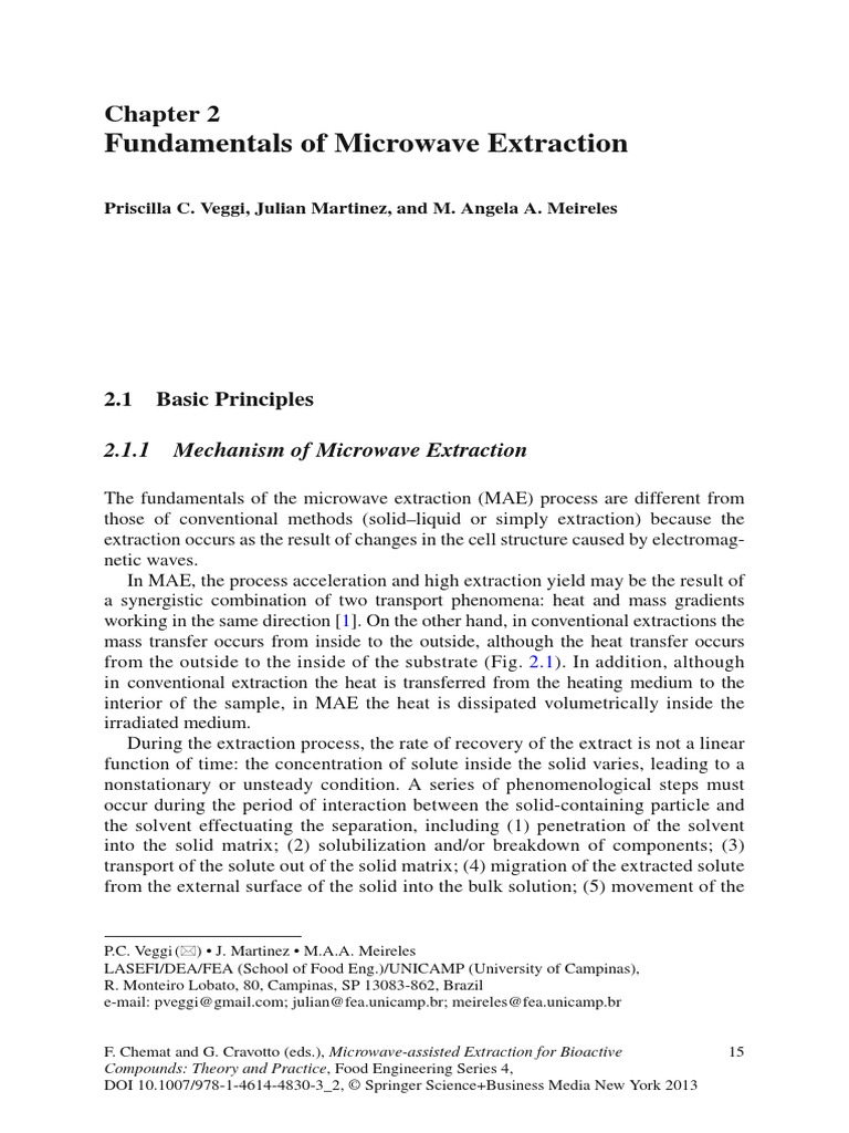 Fundamentals of Microwave Extraction: 2.1 Basic Principles | PDF ...