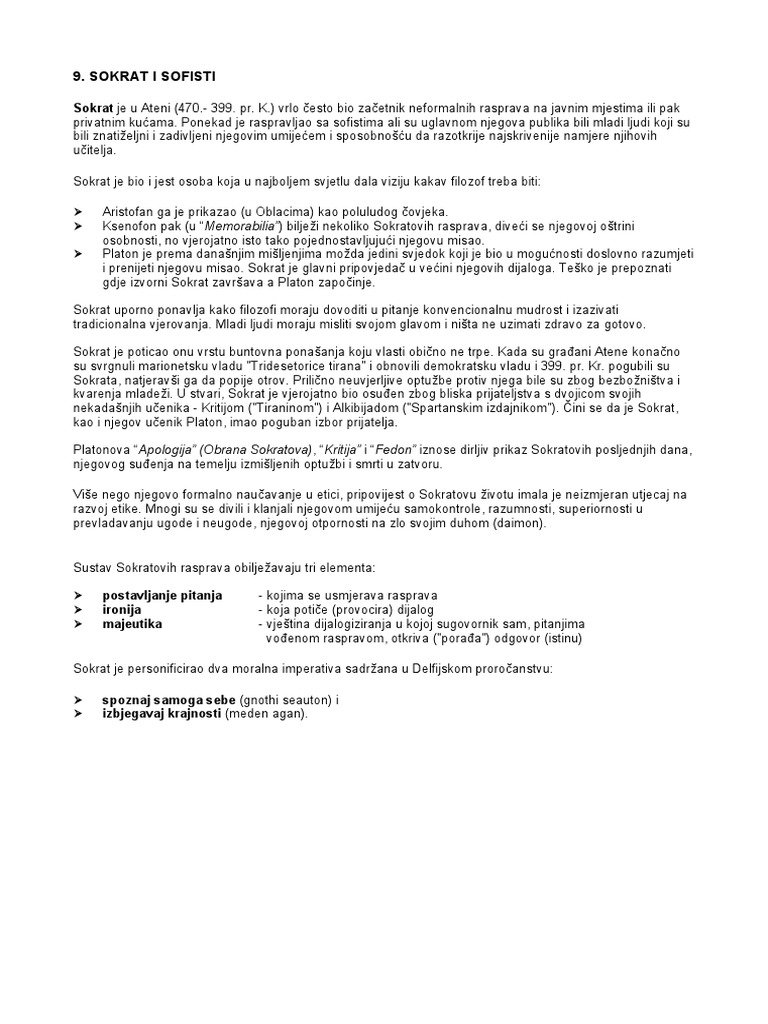 Sokrat I Sofisti | PDF