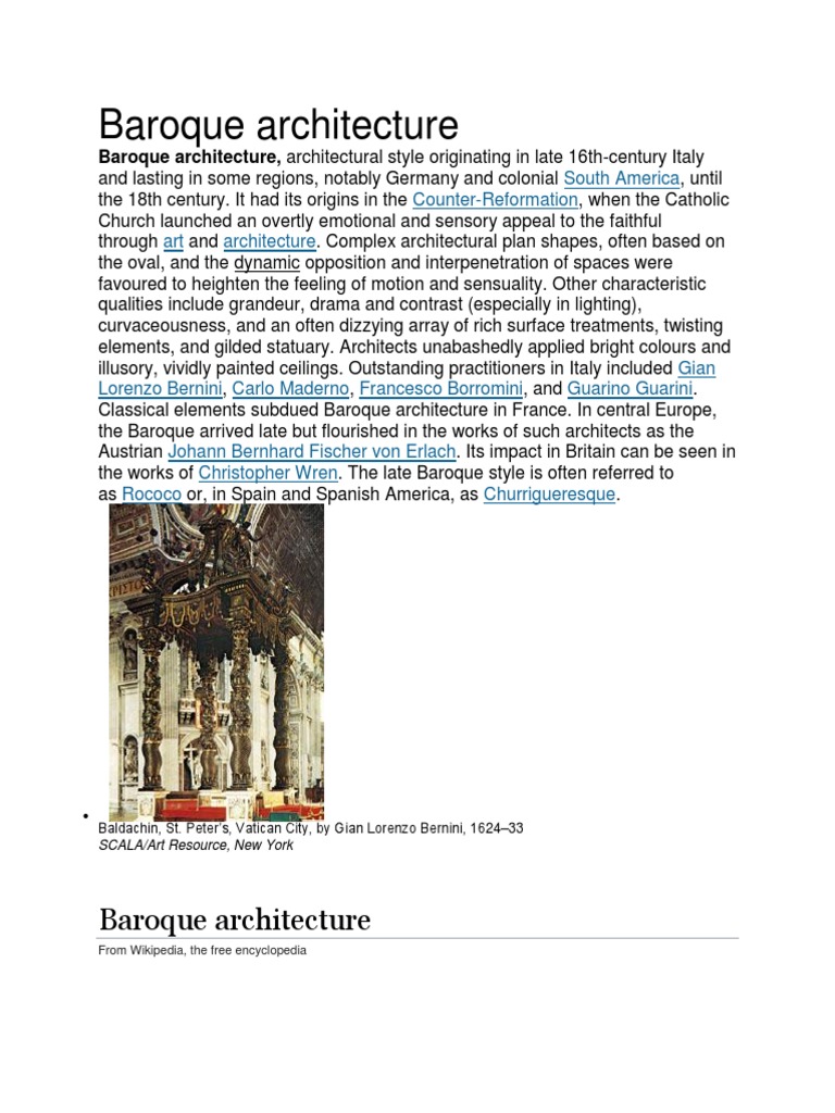 Baroque Architecture | PDF | Baroque | Baroque Art