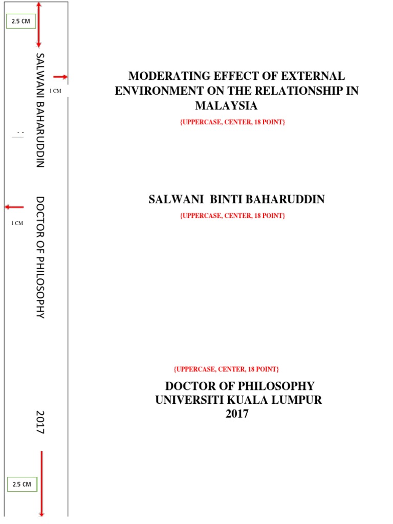 Cover and Spine UniKL Thesis Formatting | PDF | Thesis | Doctor Of ...