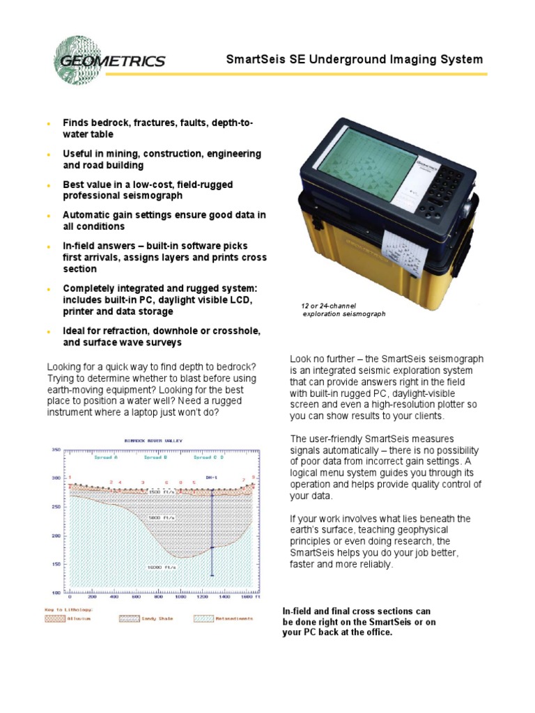 Smartseis Se Underground Imaging System | PDF | Seismology | Computer ...