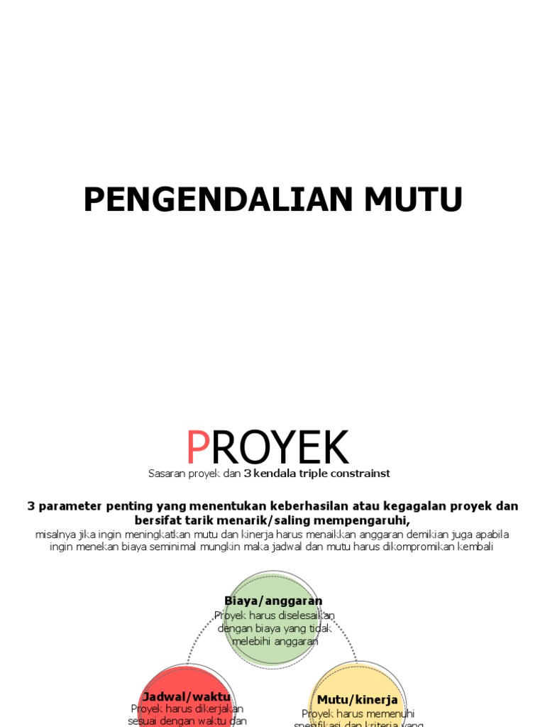 Pengendalian Mutu Proyek | PDF