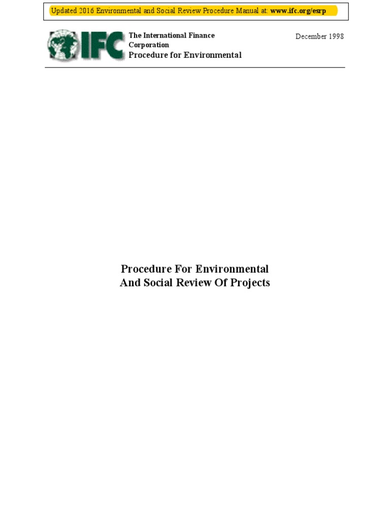 IFC REview Guidelines | PDF | International Finance Corporation ...