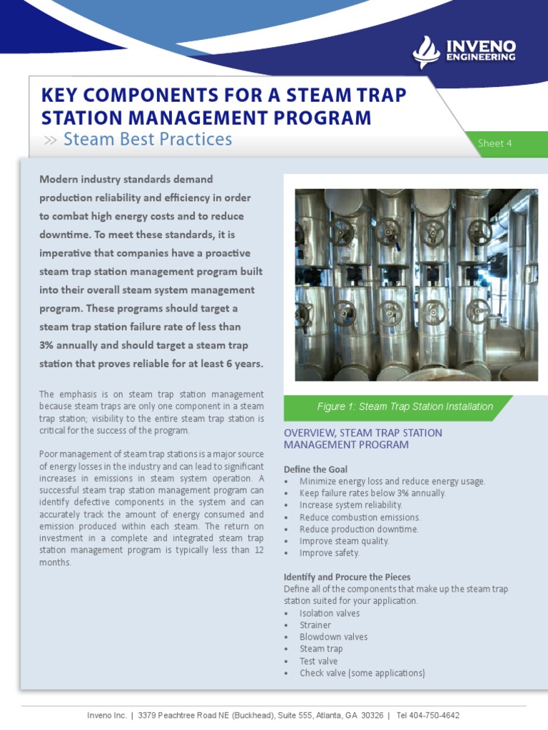 Key Components For A Steam Trap Station Management Program | PDF ...