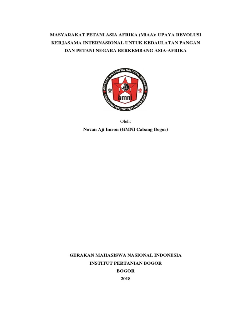 Novan Aji - GMNI DPC Bogor - DPK IPB - Naskah Lomba Esai | PDF