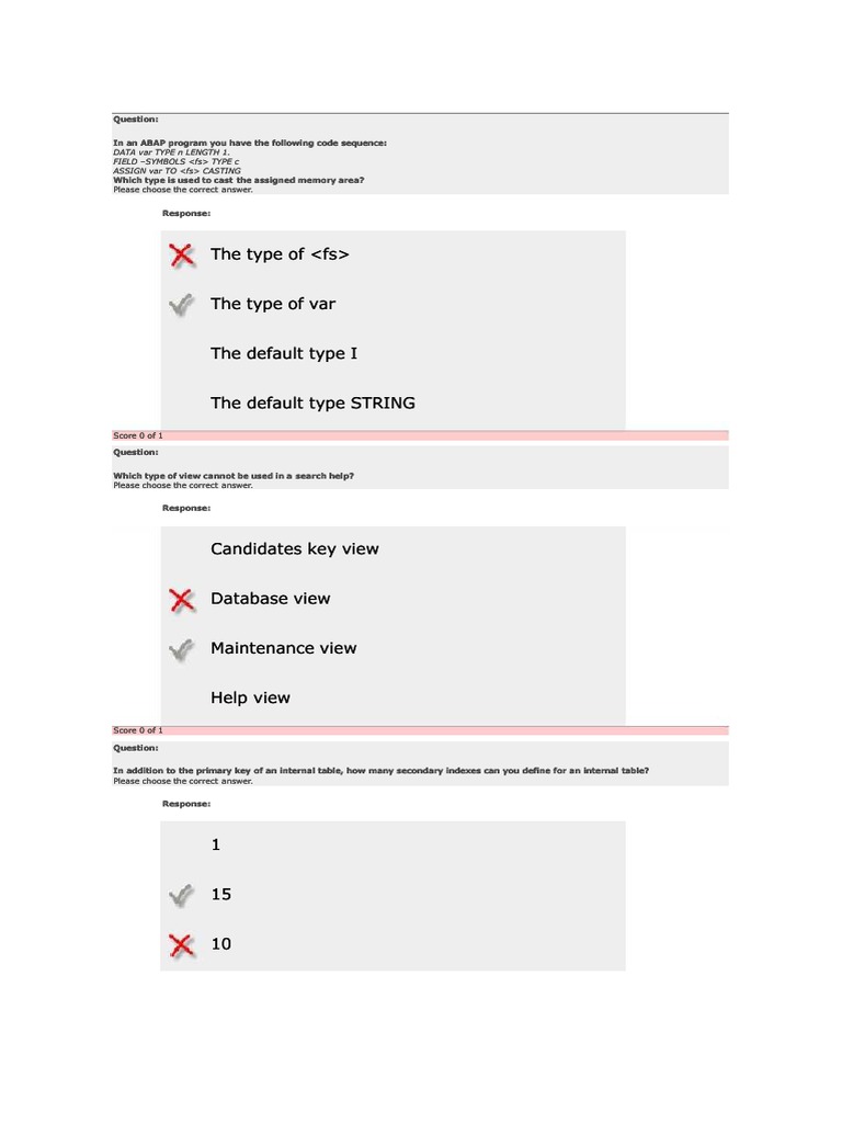 Sap Abap Certification Questions Pdf Constructor Object Oriented