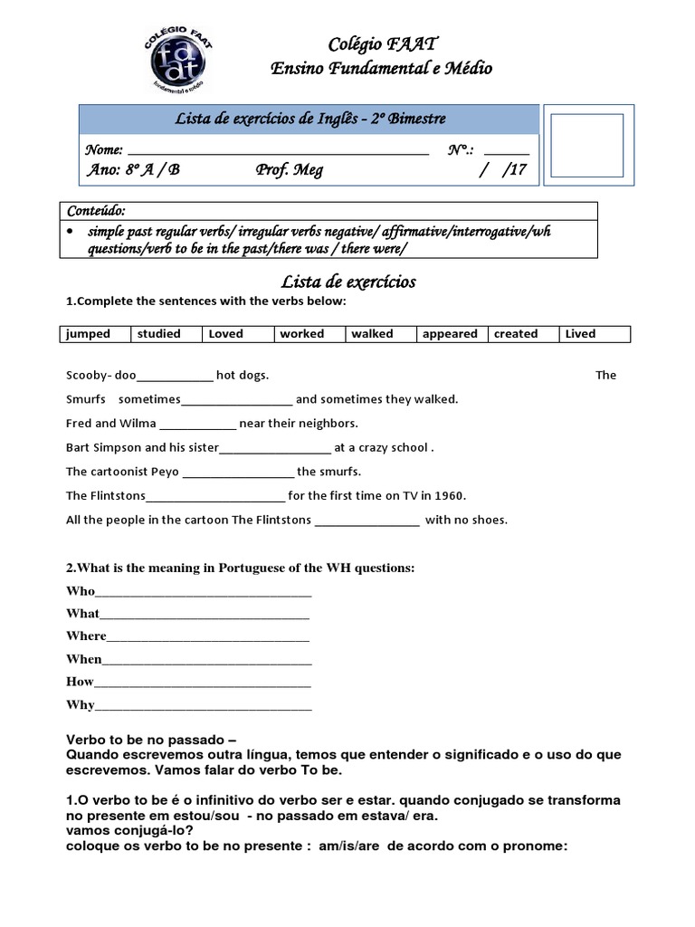 Past Simple Tense Exercises3 | PDF | Idiomas