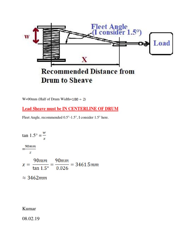 Lead Sheave Must Be IN CENTERLINE OF DRUM | PDF