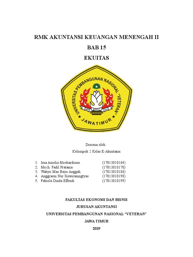 RMK Akuntansi Keuangan Menengah Bab 15 Ekuitas | PDF