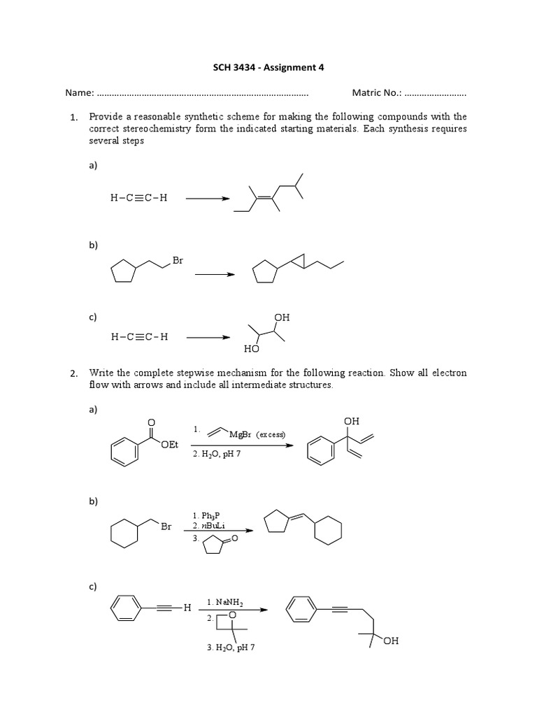 Tutorial Organic Synthesis | PDF