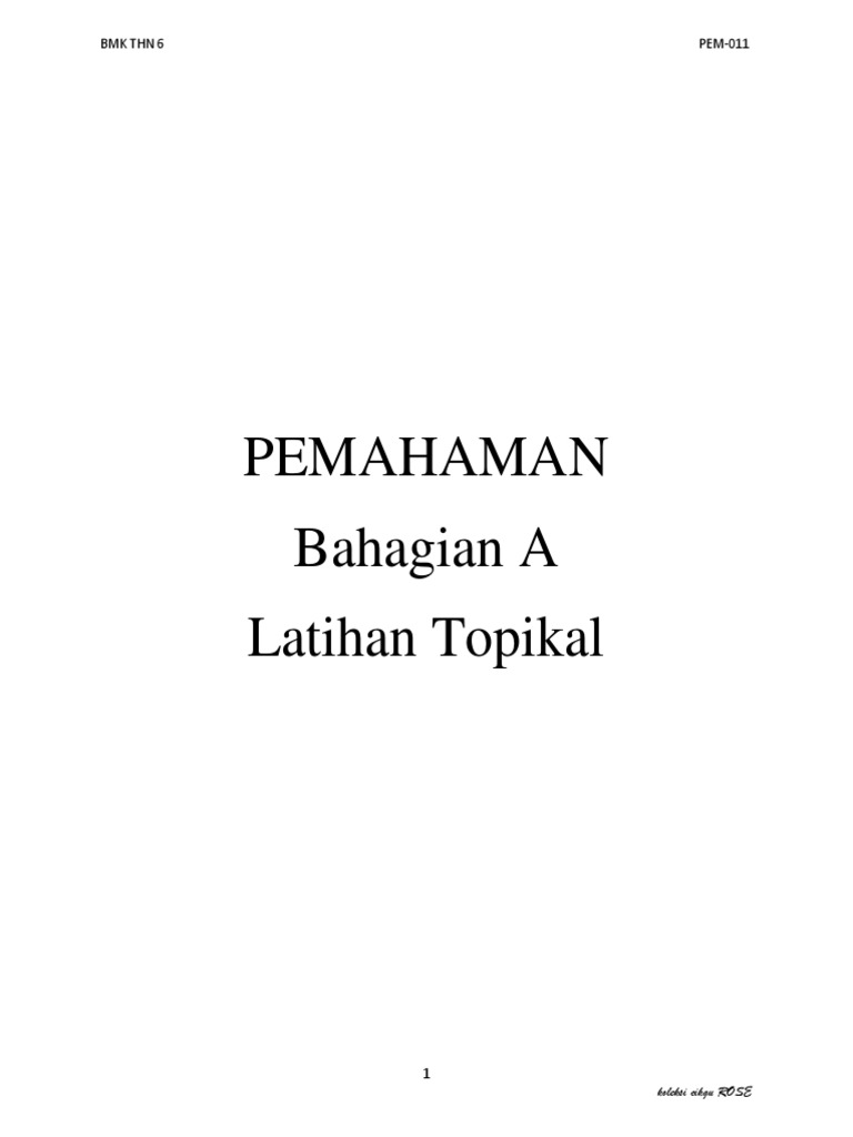 Upsr-Bmk 1 PDF | PDF