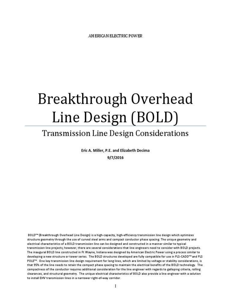 TSDOS BOLD Transmission Line Considerations FINAL 7 28 16 PDF ...