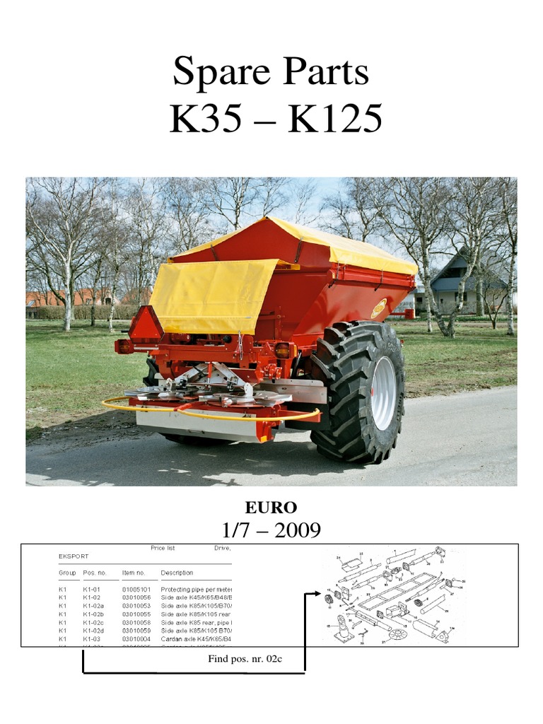 Bredal K-Series Spareparts - ENG PDF | PDF