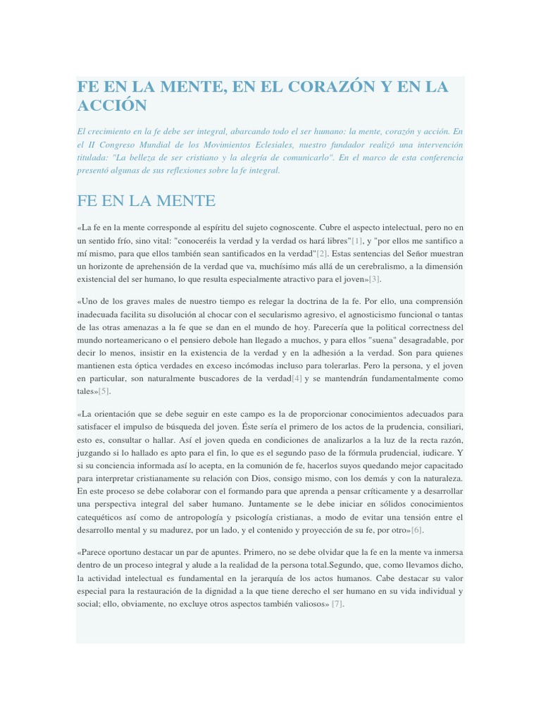 Fe integral: la importancia de la fe en la mente, el corazón y la ...