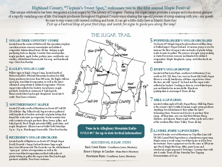 Highland County Maple Festival Guide | PDF | Maple Syrup | Food And ...
