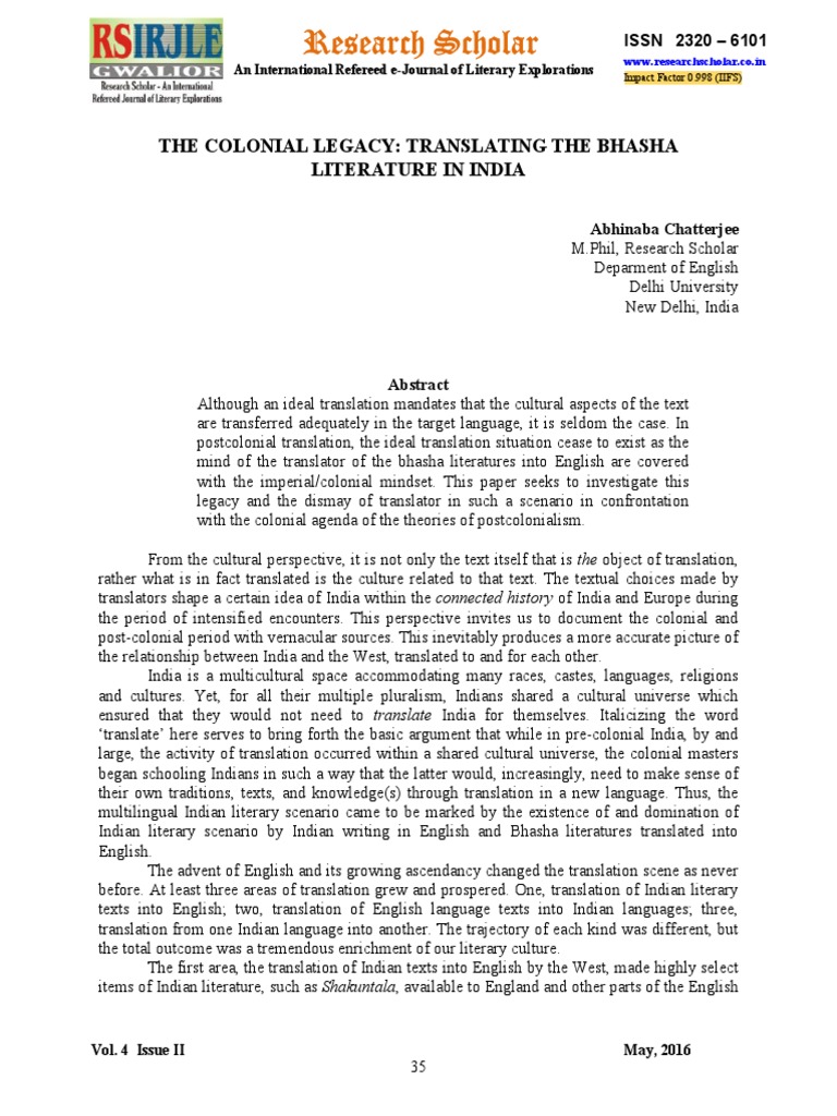 The Colonial Legacy PDF | PDF | Postcolonialism | Translations